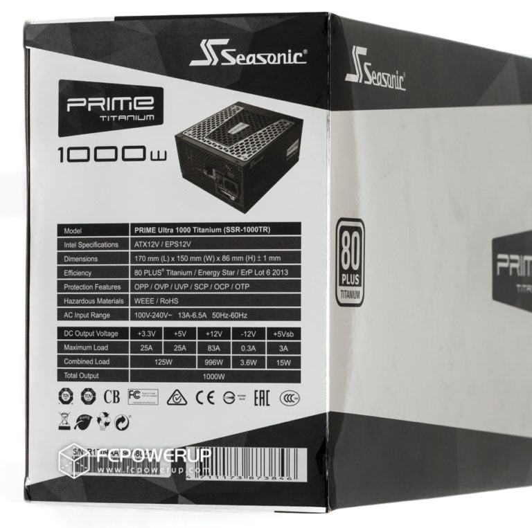 海韵PRIME Ultra 1000 Titanium旗舰钛金电源评测 – FCPOWERUP